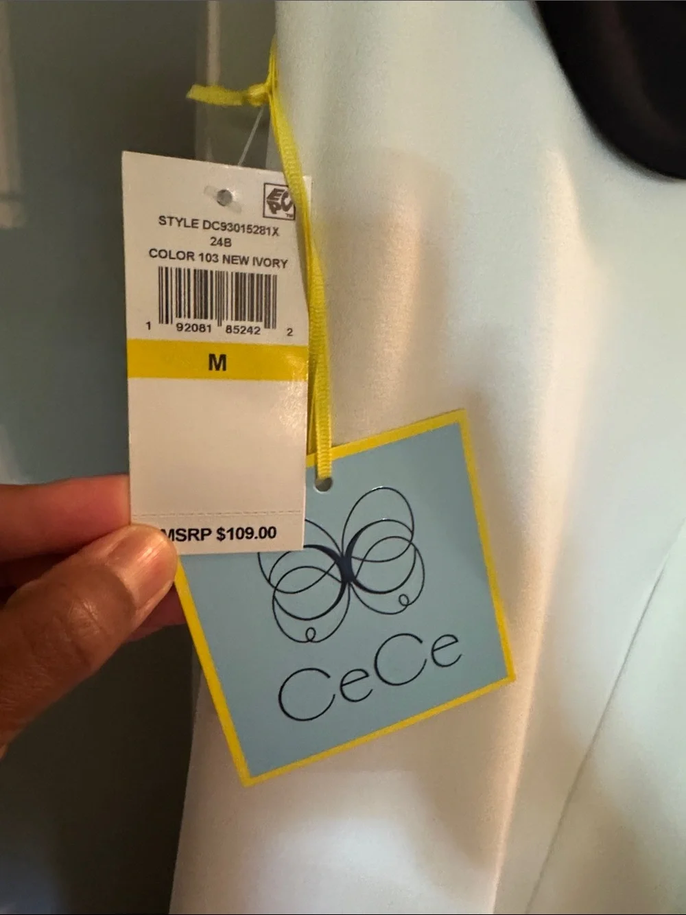CeCe | Dresses | White Maxi Dress With Black Bow Accents | Poshmark